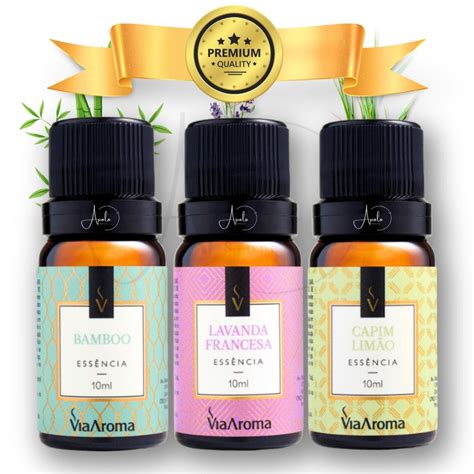 Kit 3 Essência Via Aroma 10ml Clássica 100 Original Para Aromatizador