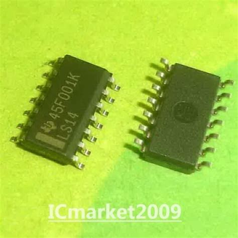 50 PCS SN74LS14DR SOP14 74LS14 LS14 Hex Inverter With Schmitt Trigger