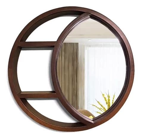 Espejo Media Luna Con Repisa De Madera En Color Caoba Nuevo Cuotas