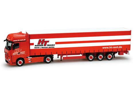 Herpa Mercedes Benz Actros Gigaspace Gardinenplanen Sattelzug HT