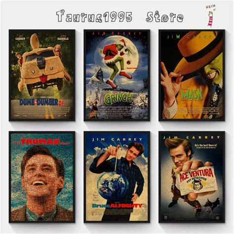 New Jim Carrey Movies Poster The Truman Show The Mask Movie Kraft Paper