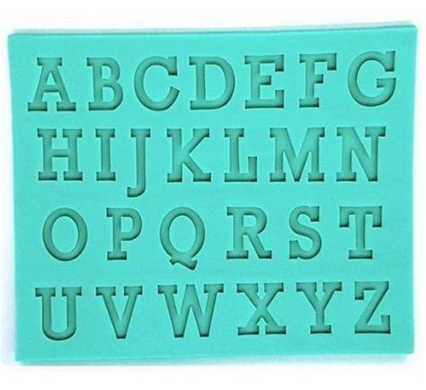 Molde De Silicone Kit Alfabeto Maiúsculo E Minúsculo Elo7