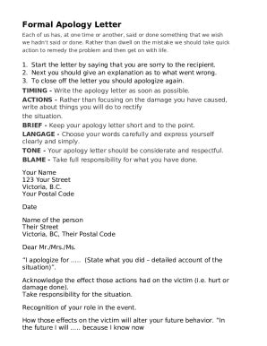 48 Useful Apology Letter Templates Sorry Letter Samples Apology