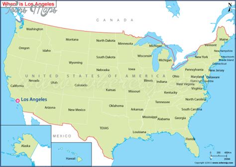 Where Is Los Angeles Los Angeles Map Location Toursmaps