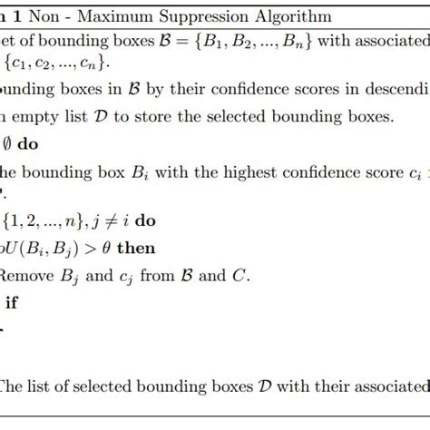 the greedy non maximum suppression algorithm download scientific diagram