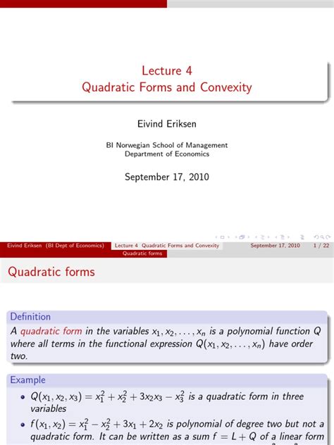 quadratic forms and convexity eivind eriksen pdf convex set function mathematics
