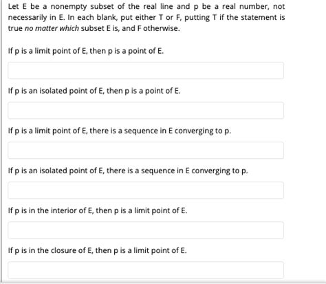 solved let e be a nonempty subset of the real line and p be