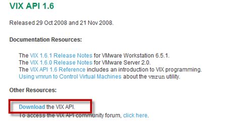 what is the vmware vix api and it s future
