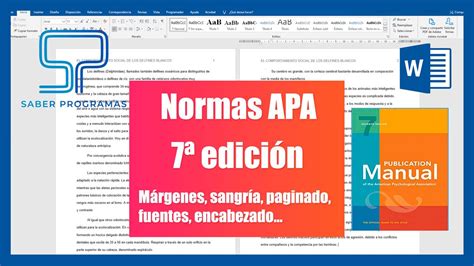 Normas APA 7ª edición en Word Saber Programas