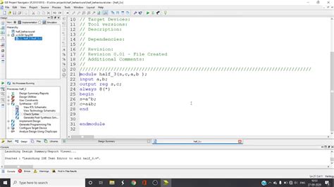 Tutorial 3 Verilog Code Of Half Adder Using Behavioral Level Of