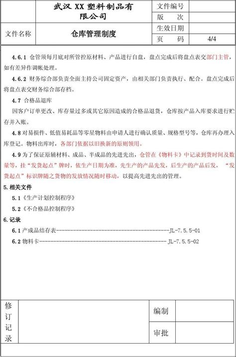 仓库管理制度 word文档在线阅读与下载 免费文档