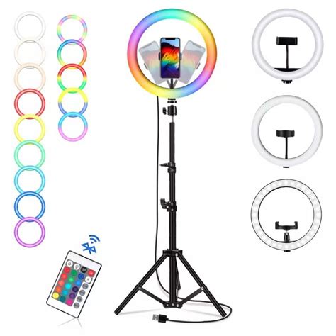Ring Light Polegada Cm Anel L Mpada Rgb Colorido Led Anel De Luz