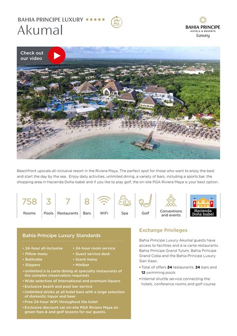 Fact Sheet Bahia Principe Luxury Akumal Starting Dec St By Bahia