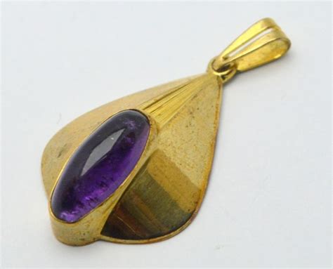 8 Kt Yellow Gold Pendant 3 00 Ct Amethyst Catawiki