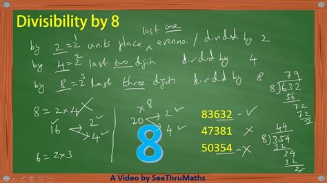 1 rules for divisibility part 1 1 youtube