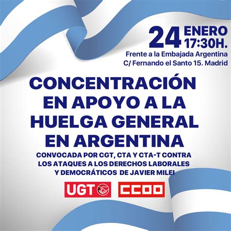 Ugt Anima A La Ciudadan A Apoyar La Huelga General En Argentina