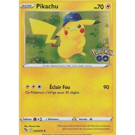 Carte Pokemon Pikachu 028 078 Holo Rare EB10 5 Pokemon Go