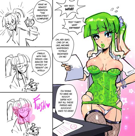Rule 34 1girls Accident Bangs Bimbofication Breasts Clothed Clothing Color Colored Comic Edit