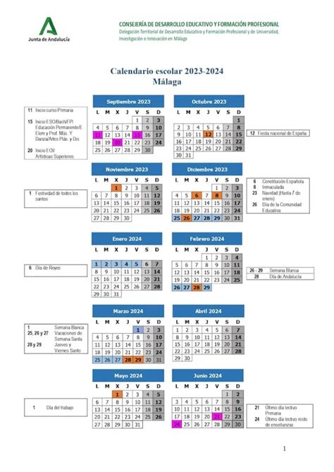 Calendario Acad Mico Ceper Constituci N Espa Ola Ronda