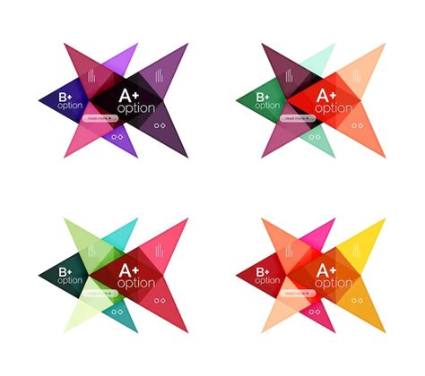 Premium Vector Colorful Vector Option Banner Arrow Templates