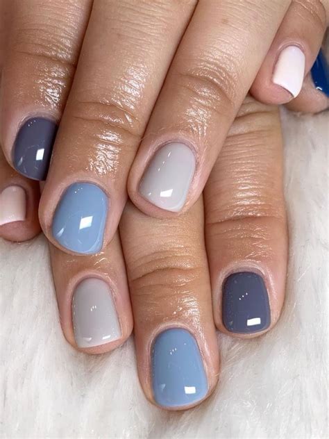 45 Beautiful Blue Ombre Nails Youll Obsessed Over In 2023 Blue