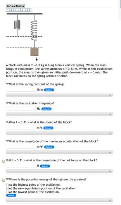 Solved A Block With Mass M 6 8 Kg Is Hung From A Vertical Chegg