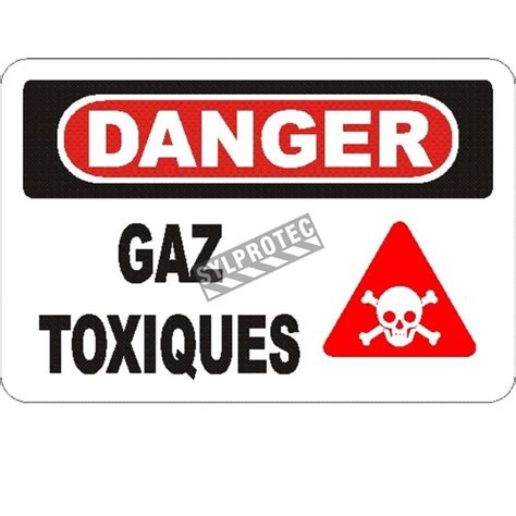 Affiche OSHA Danger Gaz toxiques formats matériaux variés