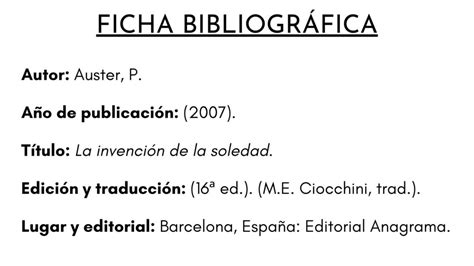 CuÃles Son Los Tipos De Fichas BibliogrÃficas thetanmapa