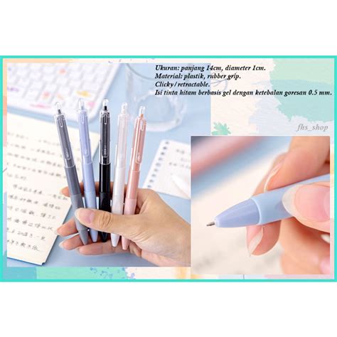 Jual Pulpen Gel Pastel Tinta Hitam Bulpen Gel Tinta Hitam Pulpen