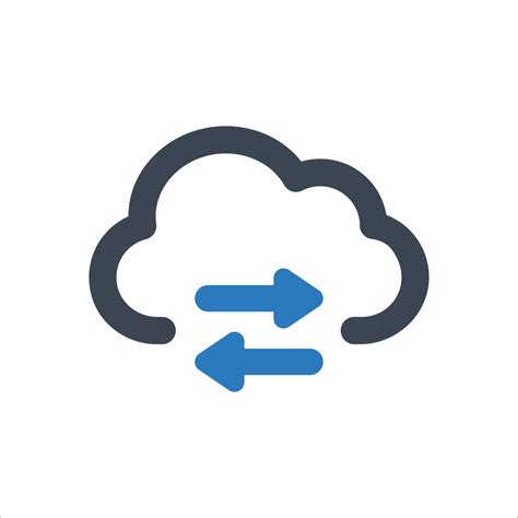 icono de transferencia de datos en la nube ilustración vectorial