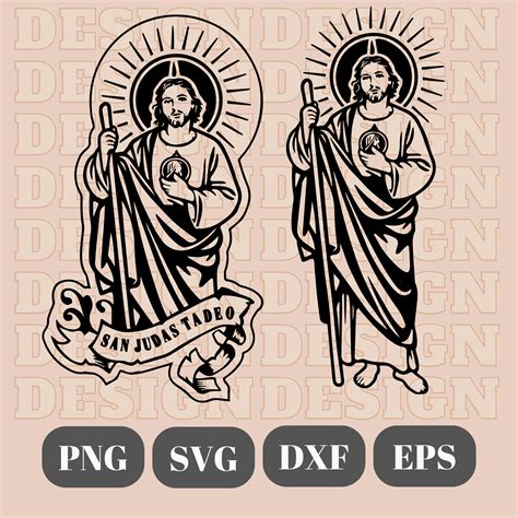 Saint Judas Thaddeus Svg San Judas Silhouette Prayer Svg Religion