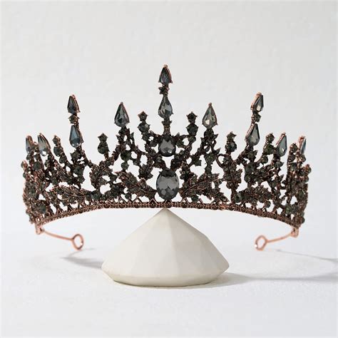 Sweetv Gothic Tiaras And Crowns For Women Black Queen Crown Goth
