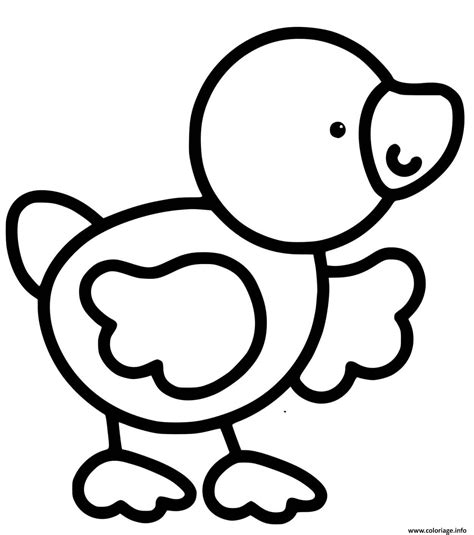 Coloriage Canard Facile Maternelle Ans Dessin Facile Imprimer