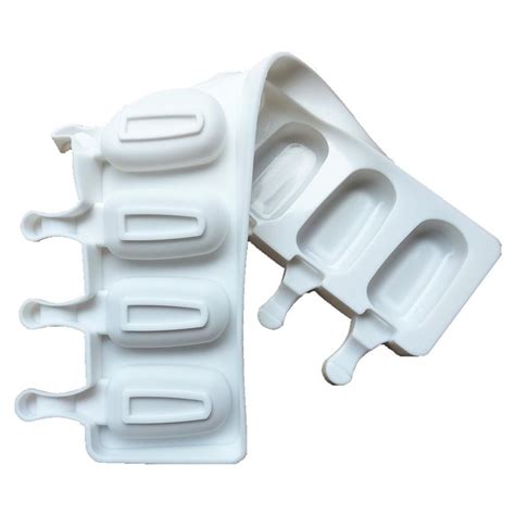 Allforhome Cetakan Es Krim 8 Hole With Popsicle Sticks JS282 White