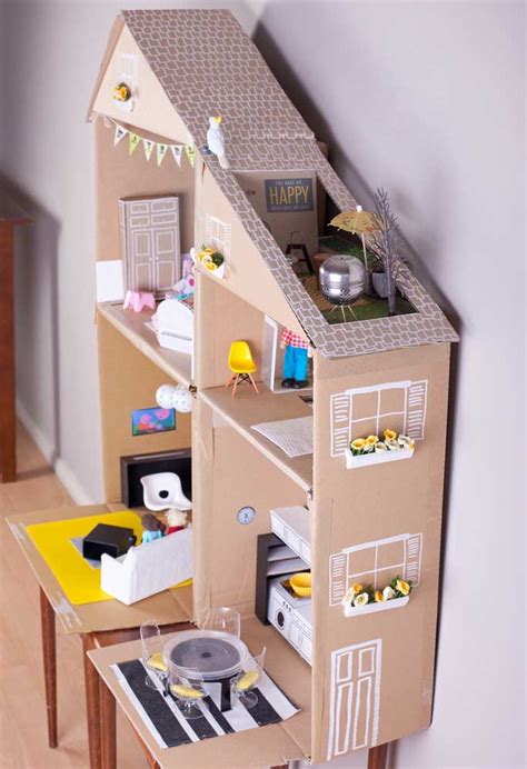 Como Fazer Casinha De Boneca Caixa De Papelão Passo A Passo