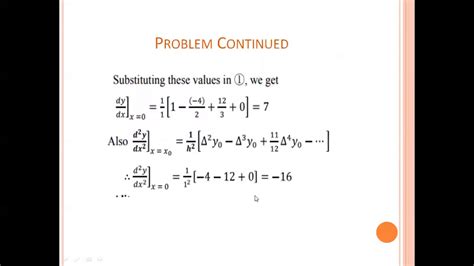 numerical differentiation by using newton forward difference youtube