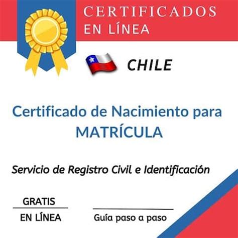Certificado de Nacimiento para Matrícula Online Gratis 2024