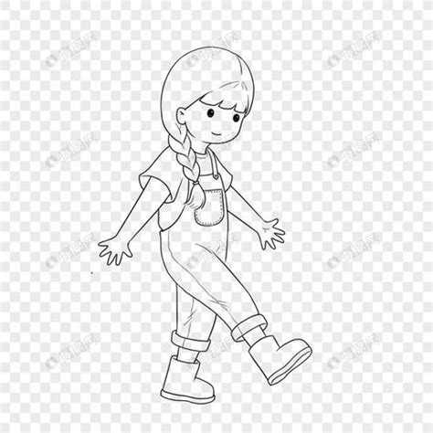 一个走路的小女孩简笔画6 简笔画图片大全 蒲城教育文学网
