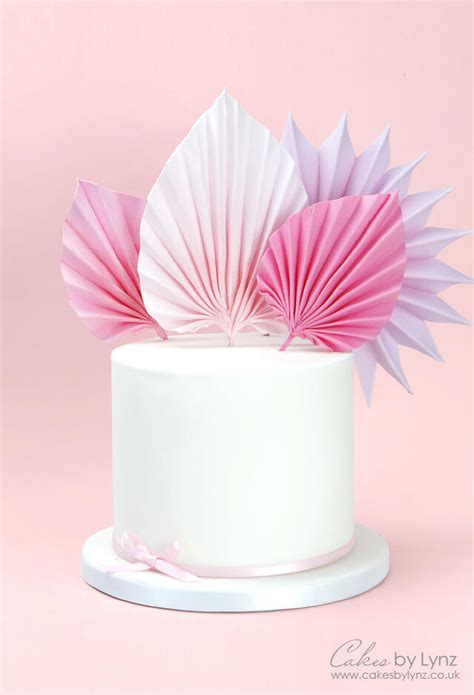 Gumpaste Palm Leaves Sugar Fan Cake Topper Tutorial CakesDecor