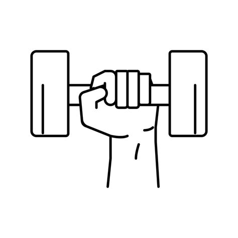 Sport Exercise Line Icon Vector Illustration 19524378 Vector Art At