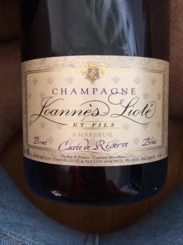 Joannes Liote Cuv E De R Serve Brut Champagne Vivino Us