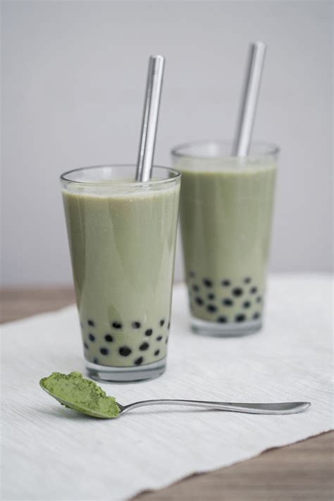 Matcha Milk Tea Boba Matcha Bubble Tea Matcha Milk Bubble Tea Straws