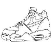 Coloriage Basket Nike Chaussure Dessin Basket à imprimer