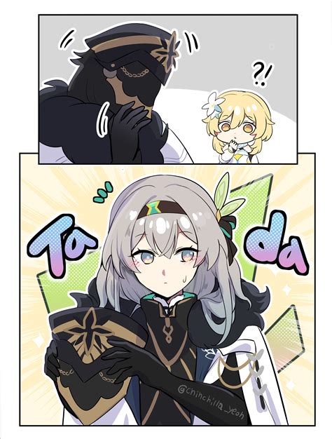Lumine Firefly And Capitano Genshin Impact And 3 More Drawn By