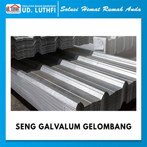 Jual Seng Galvalum Gelombang Tebal 0 25 Shopee Indonesia
