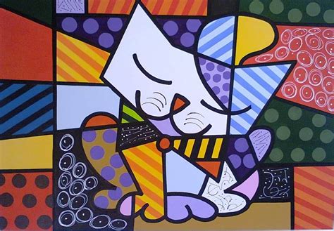 Piano Carne De Vaca Doble Romero Britto Gato Inseguro Discreci N Cien