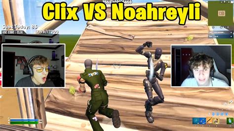 Clix VS Noahreyli 1V1 Buildfights YouTube