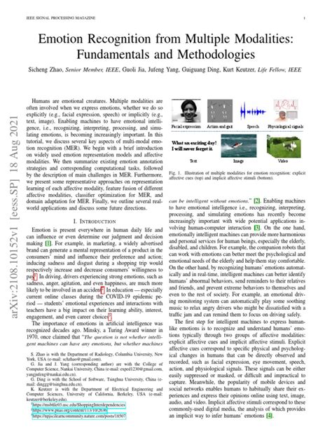 fundamentals and methodologies of multi modal emotion recognition a comprehensive review of