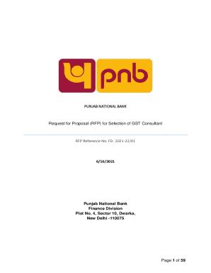Fillable Online Request For Proposal RFP For Selection Of GST
