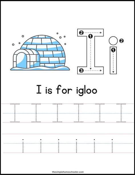 Tracing Letter I